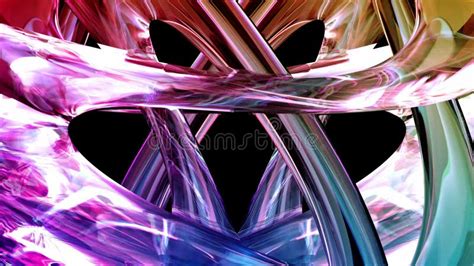 Abstract Iridescent Wave Curves In Looped Animation Stock Video Video Of Wave Concept