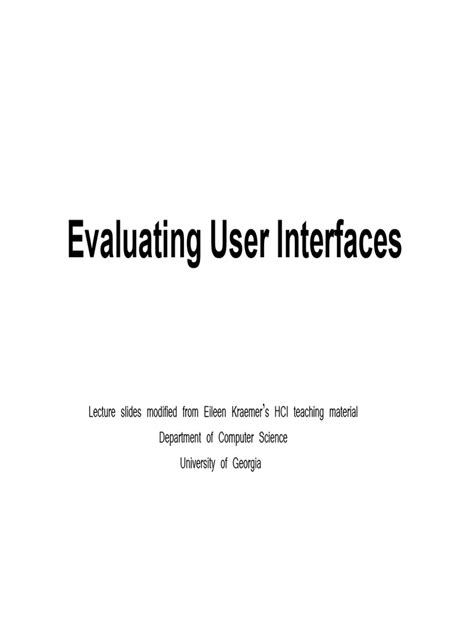 Evaluating User Interface Pdf Usability Ethnography
