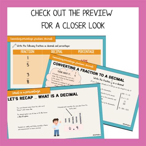 Convert FRACTIONS PERCENTAGES And DECIMALS No Prep PowerPoint And Lesson Plan Teacher
