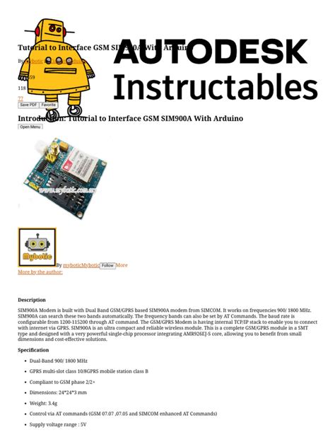 Tutorial To Interface Gsm Sim900a With Arduino 10 Steps
