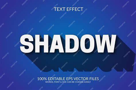 Premium Vector Shadow 3d Fully Editable Vector Text Effect Design Template