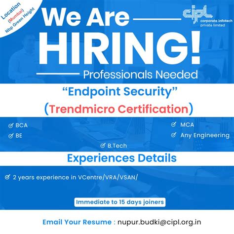 Cipl Corporate Infotech Pvt Ltd On Linkedin Positions Locations Qualification Experiences