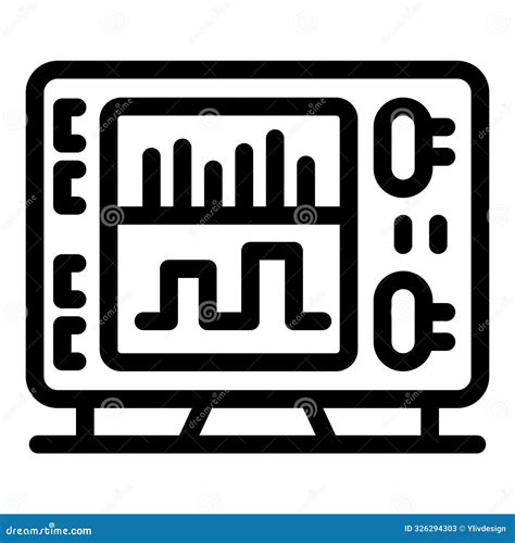 Digital Oscilloscope Showing Waveforms And Settings Menu Stock Illustration Illustration Of
