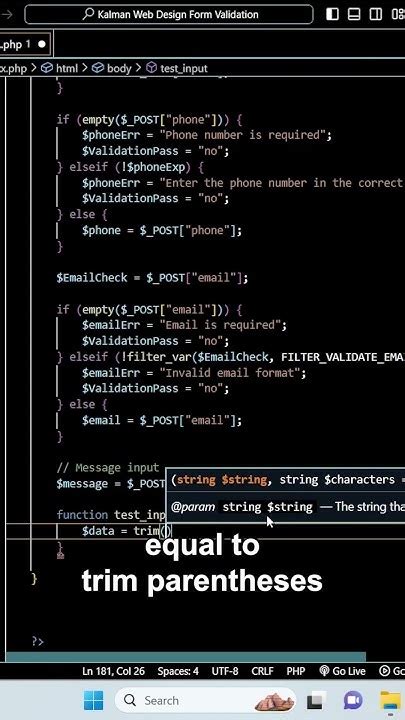 Prevent Form Hacking With This Php Code Dynamic Web Development Php Programming Youtube