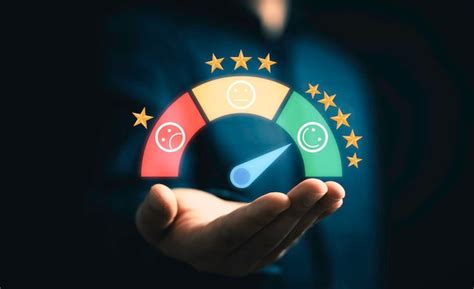 Premium Photo Customer Holding Virtual Evaluation Indicator Rating Since Low To High For