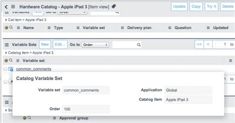 Displaying Variable Sets In The Correct Order For Servicenow