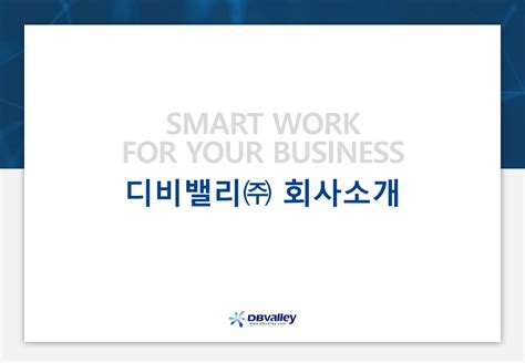 디비밸리주 회사소개서 디비밸리주 기업용 소프트웨어 개발 전문회사 디비밸리주 회사소개서 디비밸리주 기업용 소프트웨어 개발 전문회사