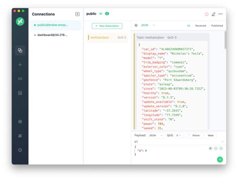 Mqttx 195 发布：json 消息高亮显示 Emq