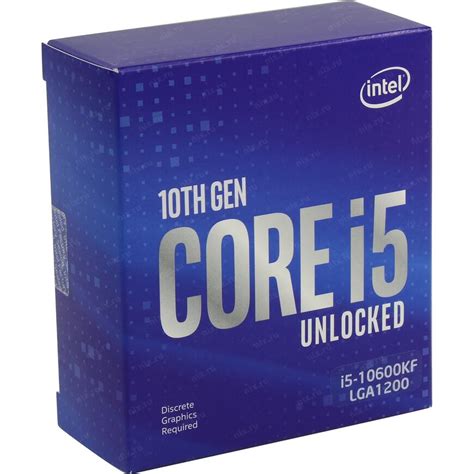 Cpu Intel Core I5 10600kf Box без кулера 41 Ghz6core1512mb125w