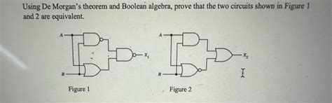 Solved Using De Morgan S Theorem And Boolean Algebra Prove Chegg