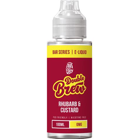 Ohm Brew Double Brew 100ml Shortfill E Liquid Rhubarb And Custard