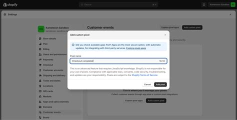 Kameleoon — User Manual Connect Shopify Checkout Extensibility To Kameleoon To Track Conversions