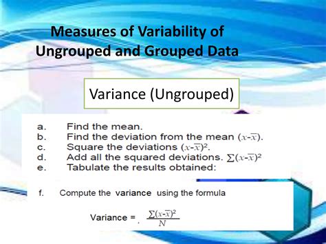 Measures Of Variability Of Grouped And Ungrouped Data Pptx