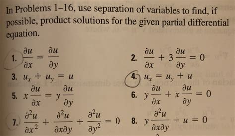 IN MATLAB For Problems 5 And 7 Use Separation Of Chegg Com