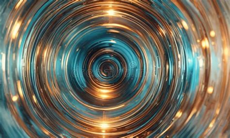 Circular Pattern Concentric Circles With Gradient Blue And Orange Colors Creates Mesmerizing
