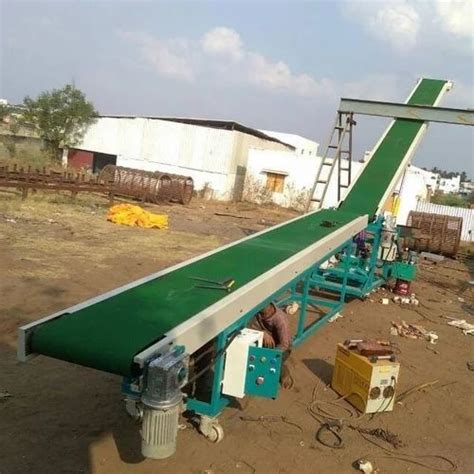 mild steel truck loading and unloading conveyor pvc belt at ₹ 295000 in