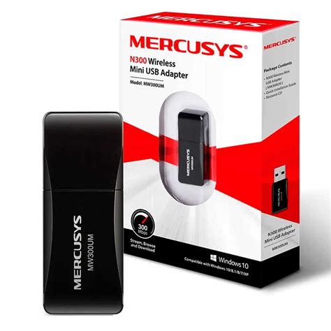 Placa De Red Wifi Mercusys Mw300um Mini Ryr Computacion