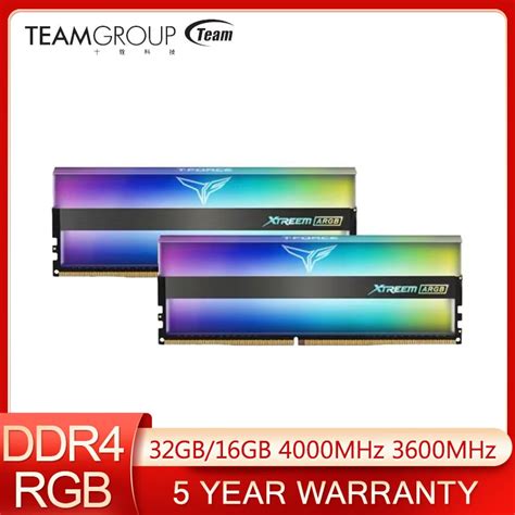 Teamgroup Xtreem Desktop Gaming Memory Ram Kit T Force Argb 3600mhz 4000mhz 32gb 16gb Pc4
