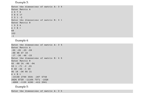 Solved Problem Write A Program That Multiples Two Matrices Chegg