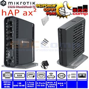 Jual Mikrotik C52iG-5HaxD2HaxD-TC hAP AX2| Wifi 6 hap ax 2 - Jakarta ...