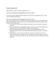 Weekly Problem Set Answer Key Pdf Weekly Problem Set This Problem Set Is Due By Pm On