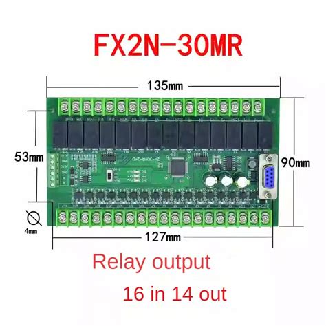 Board Mạch Lập Trình Plc Jx Fx2n 30mr 16 Input 14 Output Relay Rs485