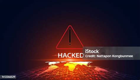 Abstract Hack System Hack Warning Symbol Concept Hacking Warning In The World Security System