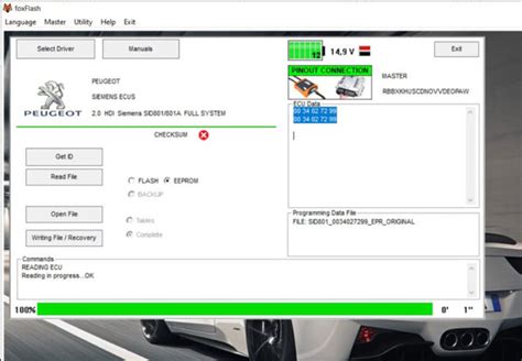 Foxflash Read And Write Psa Sid801 On Bench Iecutool Official Blog