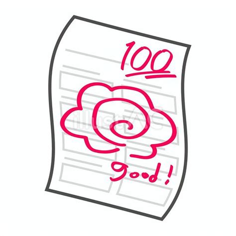 100点のテストイラスト No 24604794｜無料イラスト・フリー素材なら「イラストac」