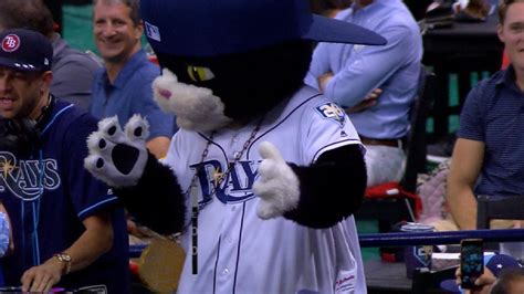 Mia Tb Dj Kitty Gives Away Hats At Tropicana Field 07 21 2018 Tampa Bay Rays