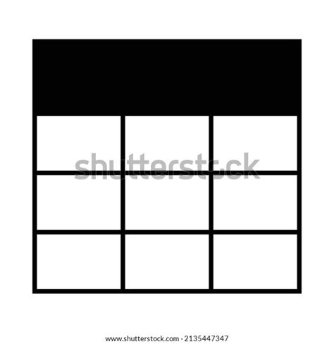 Table Data Vector Flat Style Icon Stock Vector Royalty Free