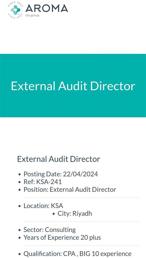 Mohammed Marzouk Mesaa On Linkedin Audit Director Opportunity
