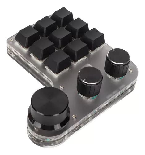 Macro Custom Keypad Mini 9 Keys 3 Knobs Programmable Rgb Parcelamento Sem Juros