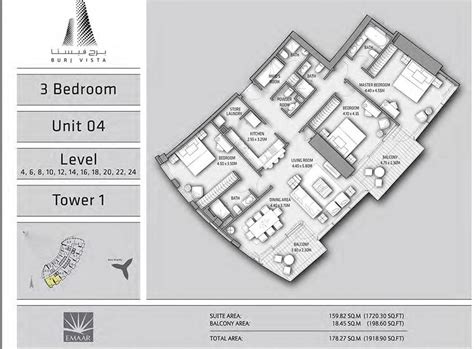 Floor Plans Burj Vista Downtown Dubai By Emaar