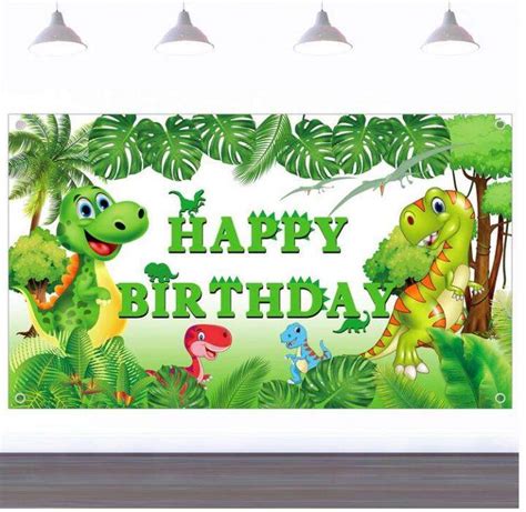 Dinosaur Birthday Backdrop Theme Photography Background Cloth Birthday