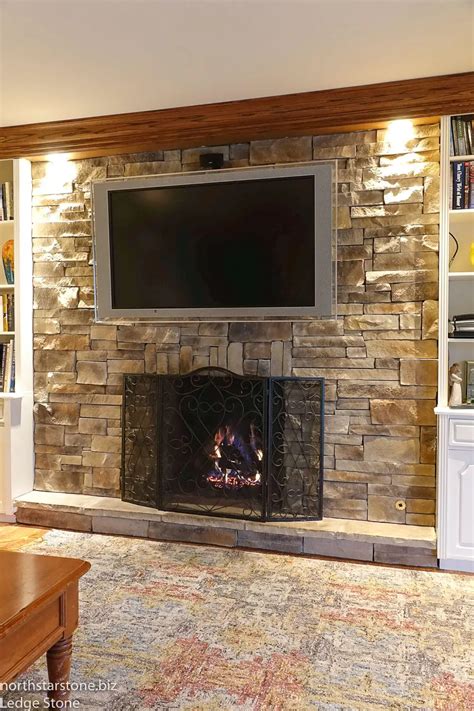 Stack Ledgestone Fireplaces Stacking Stone Veneer Panels Can Used As