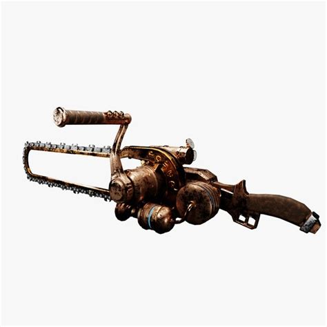3d Steampunk Chainsaw Model Turbosquid 1901611