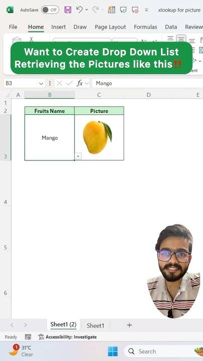 Excel Drop Down Retrieving Pictures‼️use Amazing Functions Excel