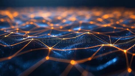 Abstract Network Data Visualization Showing Connections Stock