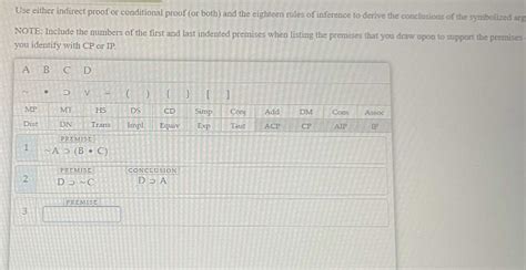 Solved Use Either Indirect Proof Or Conditional Proof Or Chegg Com