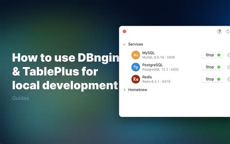 How To Use Dbngin And Tableplus For Local Development Rjs