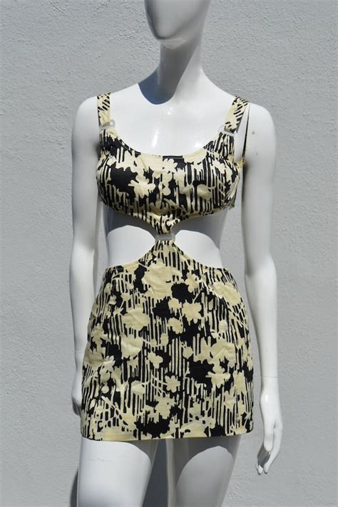 Vintage 70s Poolside Bathing Suit Mod Extra Small Sw… Gem