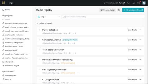 Create A Registered Model Weights And Biases Documentation