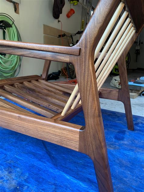 Mid Century Modern Lounge Chair Woodworking Plans And Guide Etsy