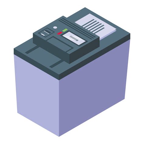 Electronic Voiting Locked Box Icon Isometric Vector Election Vote