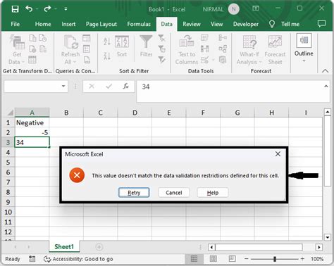 How To Only Allow Negative Numbers In Excel
