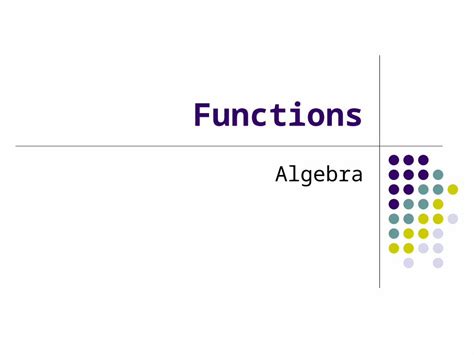 Ppt Functions Algebra Functions Definitions Relation A Set Of