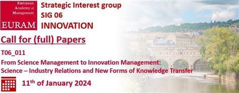 Euram2024 Euram2024 Euram2024 Science Innovation Management Industry Relations