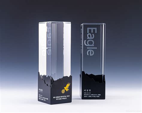 Sk92 이글트로피 골프 이글패 트로피 기념패 크리스탈 제작 샷