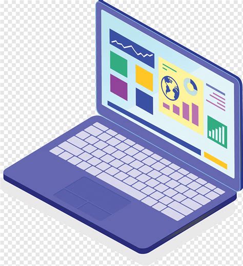 Laptop Data Analyzing Chart Png PNGWing